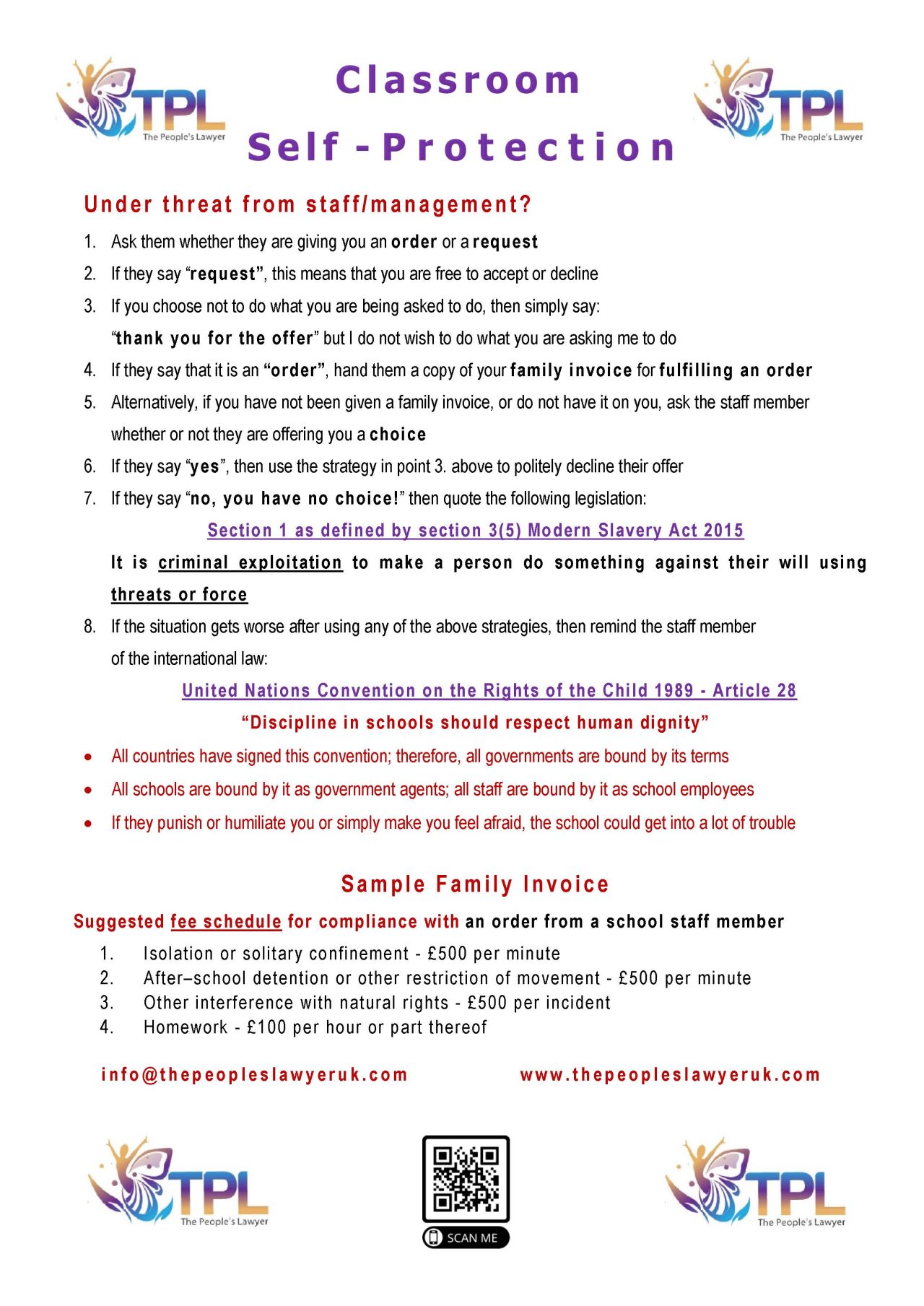 Emergency Info Packs - The People's Lawyer